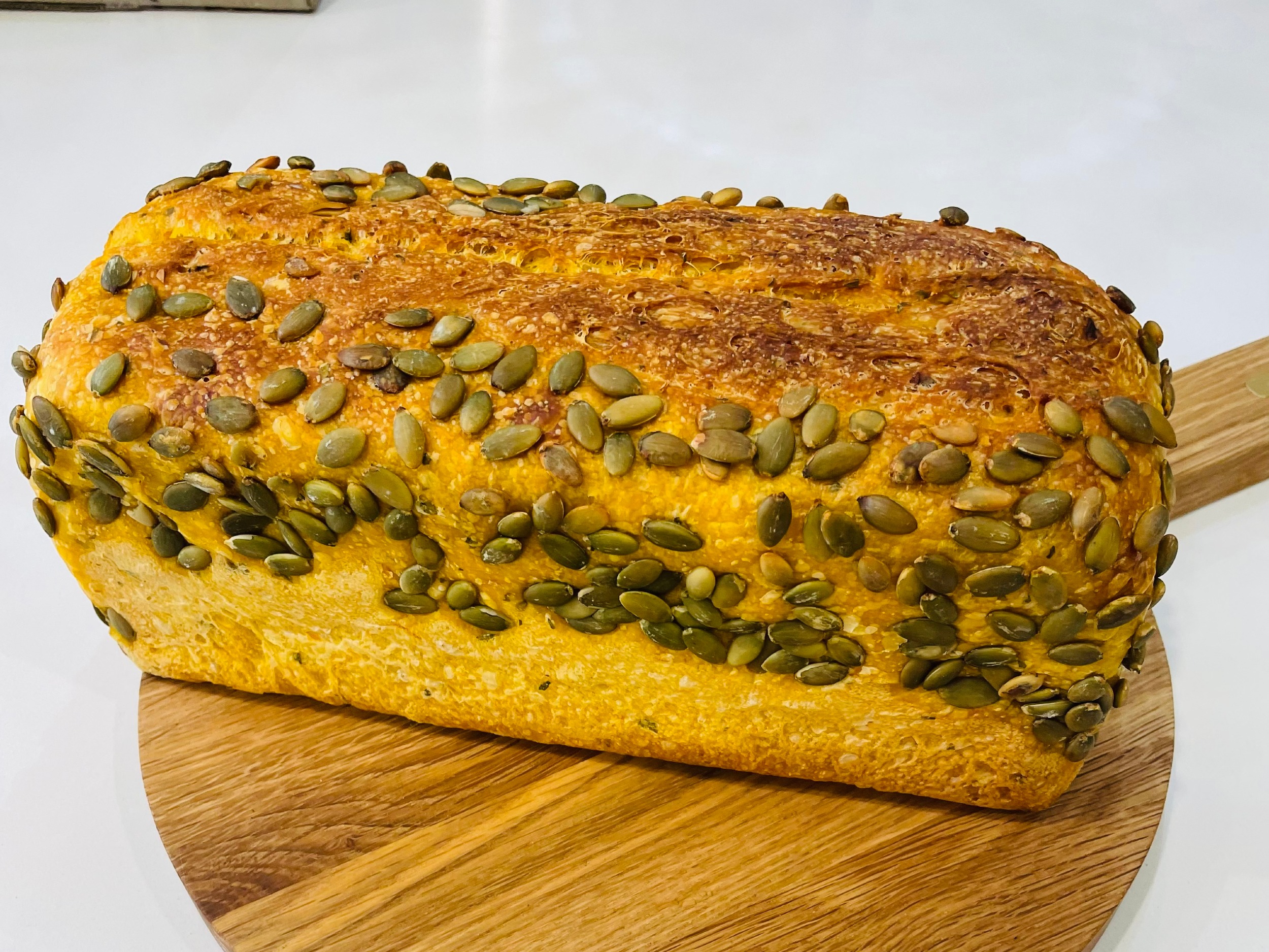 Pumpkin, Chives and Cheese Sandwich Loaf - Sweet and Sourdough - Sweet ...