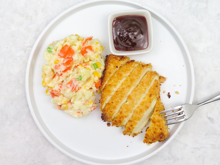 Tofu tonkatsu with Japanese potato salad - Just Add Vegan - Just Add ...