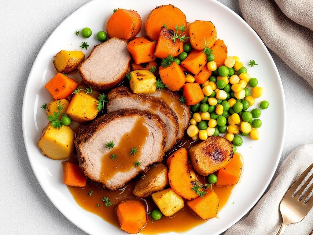 Roast Pork with vegetables - Whistle Stop Cafe Atherton - Whistle Stop ...
