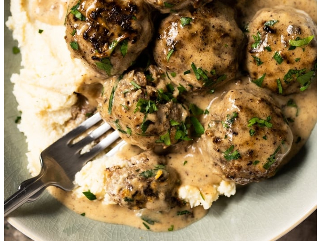 Swedish meatballs in a creamy sauce - For the Love of Food - For the ...