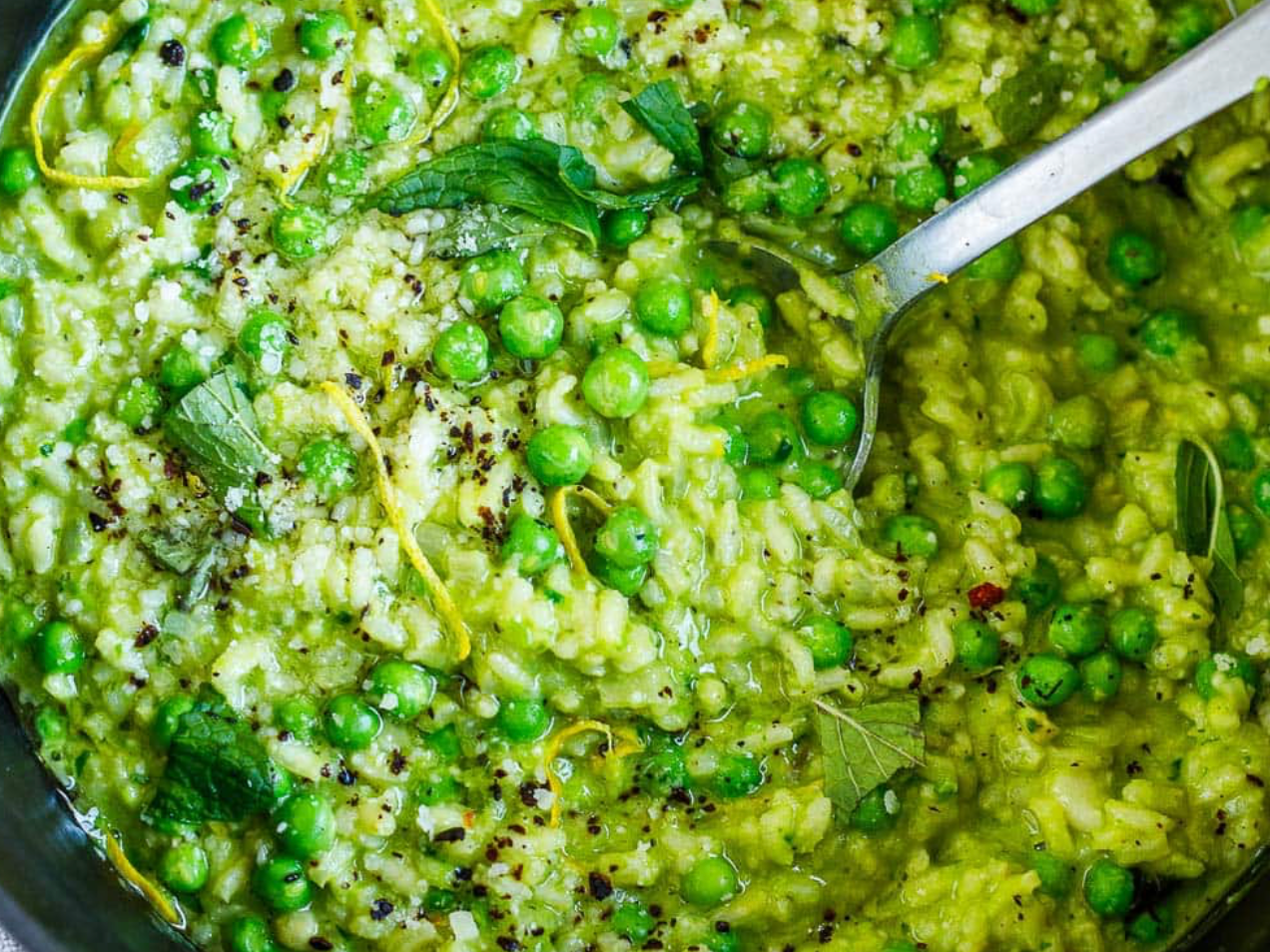 Risotto with Fresh Peas, Mint & Feta - C Si Bon - C Si Bon | French ...